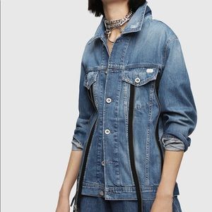 Jackets & Coats | Diesel Trucker Denim Jacket With Zipper Details ...